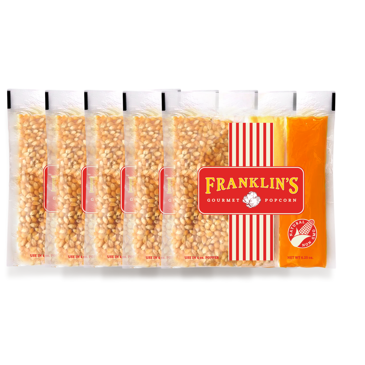 Classic All-In-One Popcorn Packs – Franklin's Gourmet Popcorn